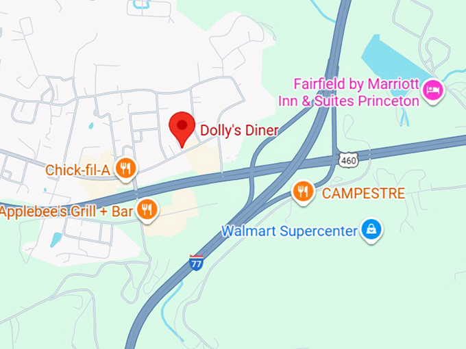 16. dolly's diner map