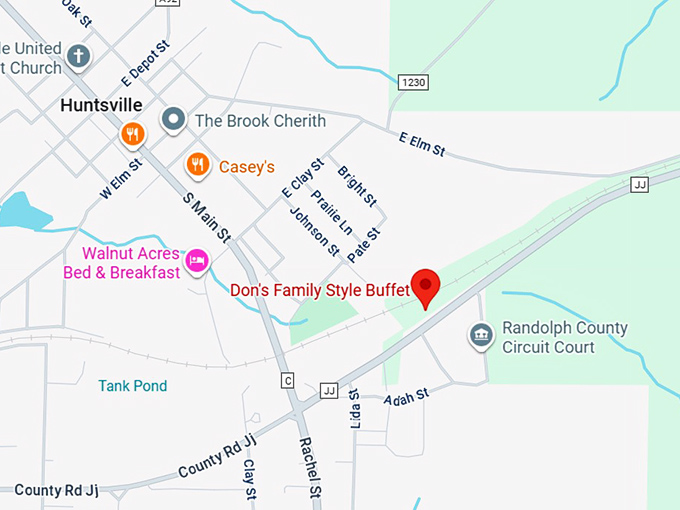 16. don’s family style buffet map