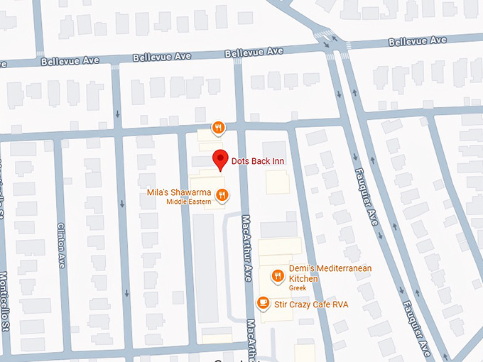 16. dots back inn map