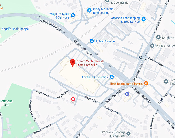 16. dream center resale store greenville map