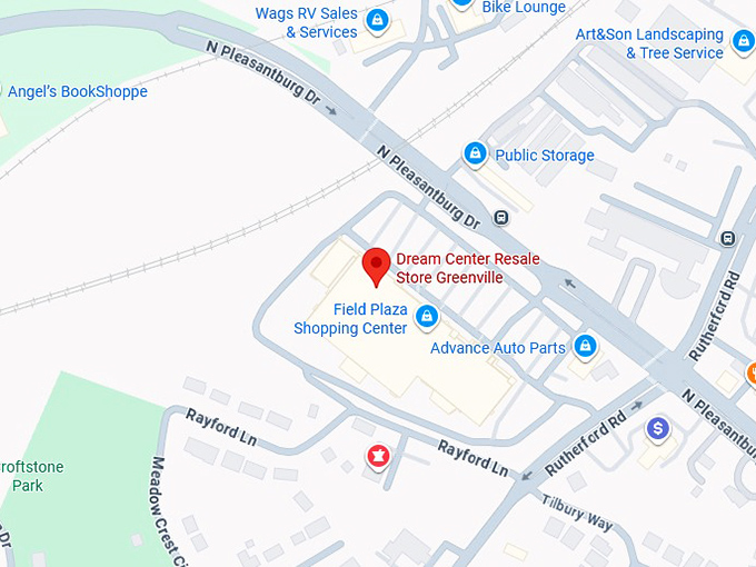 16. dream center resale store greenville map