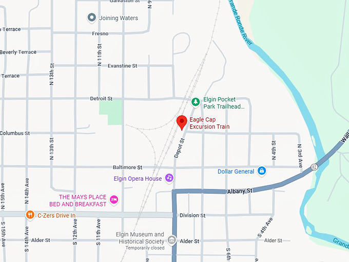 16. eagle cap excursion train map