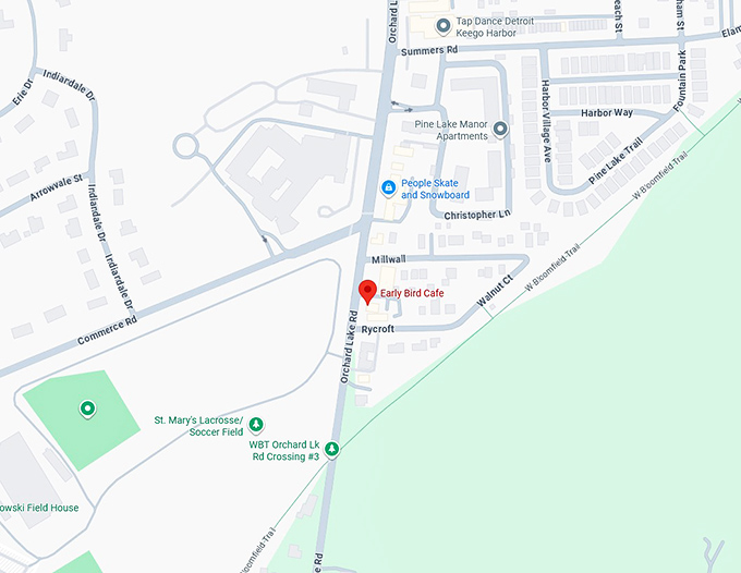 16. early bird cafe map