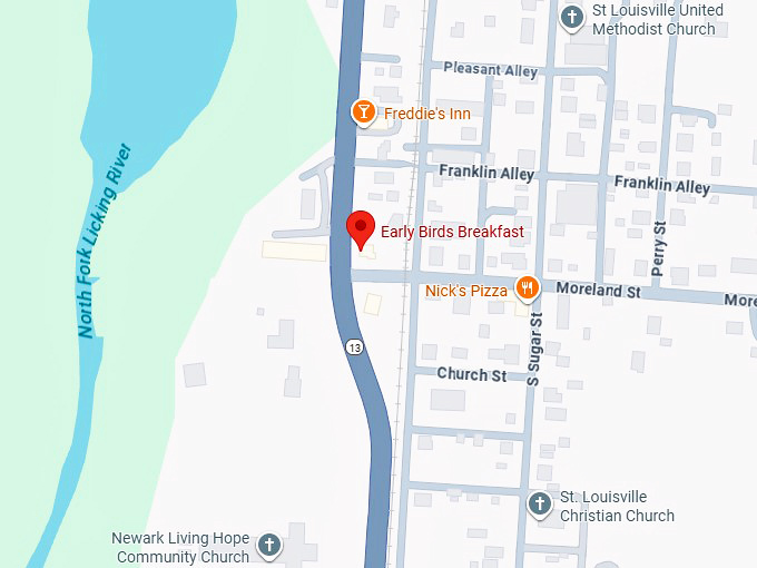16. early birds breakfast map
