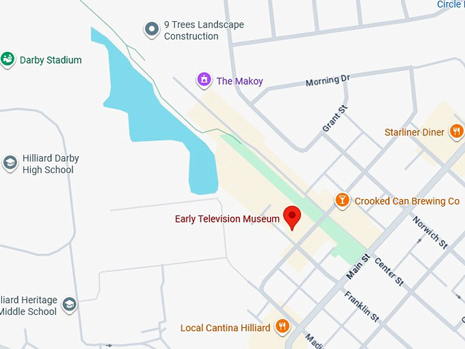 16. early television museum map