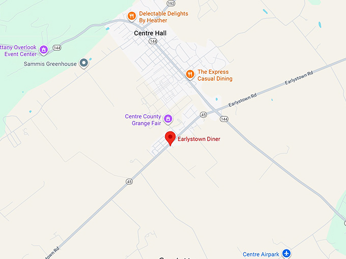 16. earlystown diner map