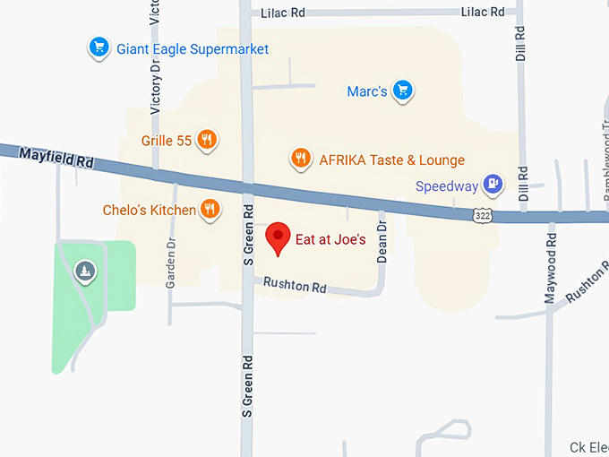 16. eat at joe's map