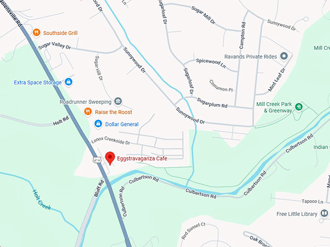 16. eggstravaganza cafe map