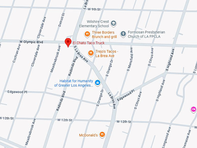 16. el chato taco truck map