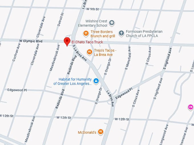 16. el chato taco truck map