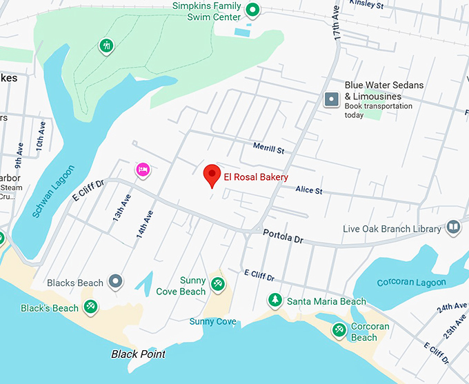 16. el rosal bakery map