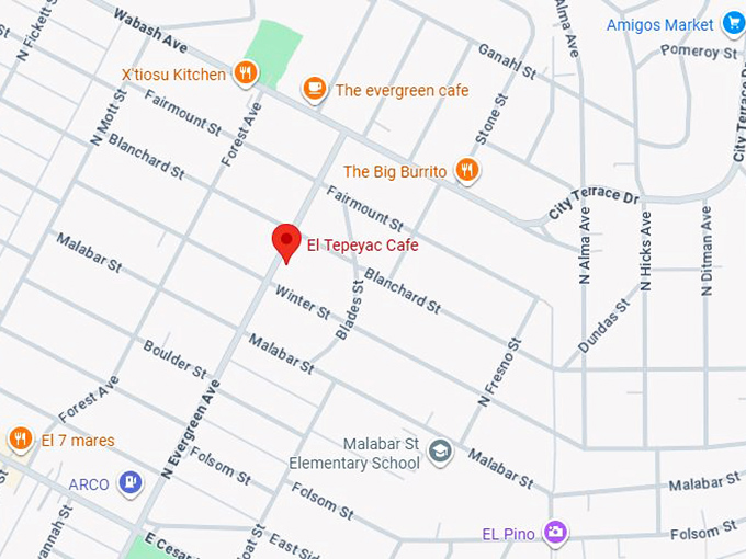 16. el tepeyac cafe map