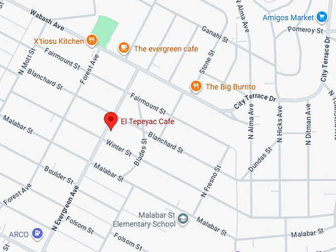 16. el tepeyac cafe map