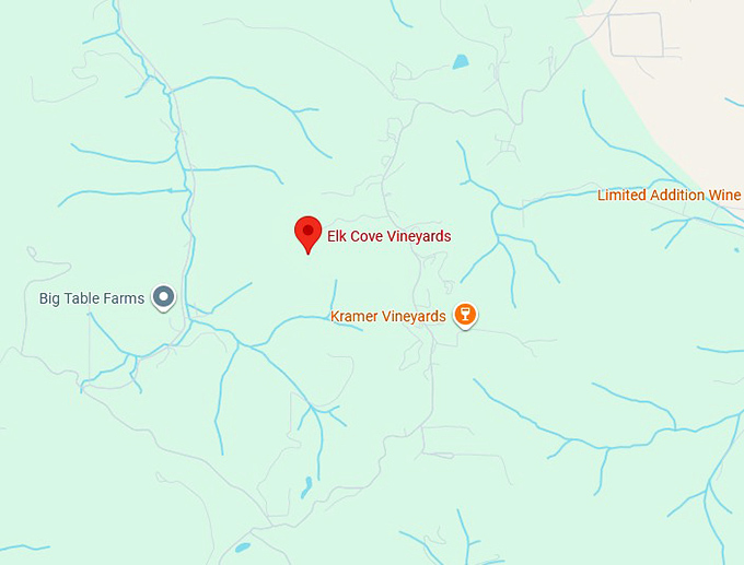 16. elk cove vineyards map