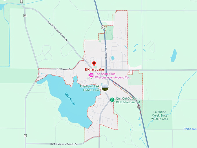16. elkhart lake, wi map