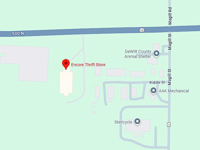 16. encore thrift store map