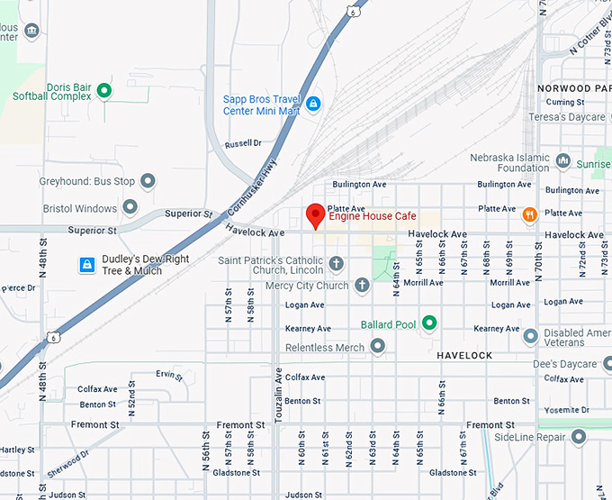 16. engine house cafe map