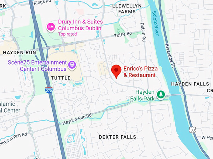 16. enrico's pizza & restaurant map