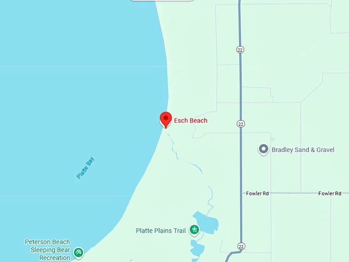 16. esch road beach map