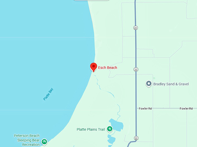 16. esch road beach map