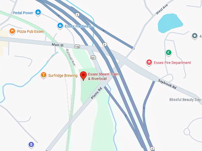 16. essex steam train & riverboat map