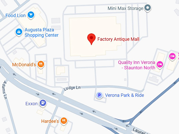 16. factory antique mall map