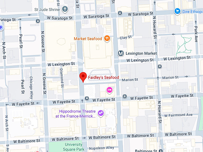 16. faidley's seafood map