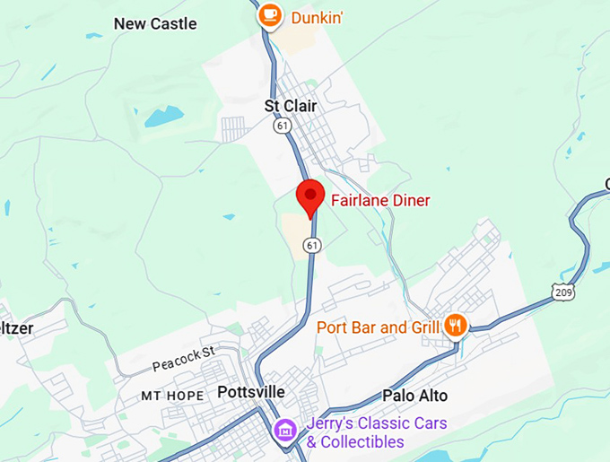 16. fairlane diner map