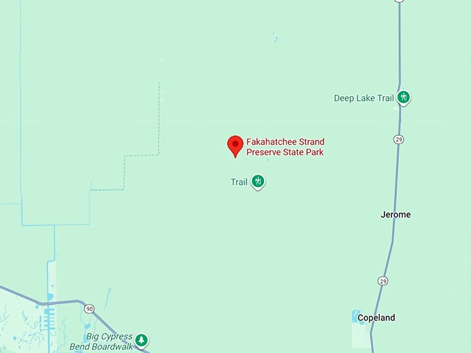 16. fakahatchee strand preserve state park map