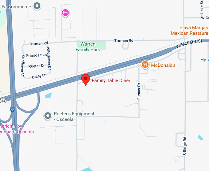 16. family table diner map