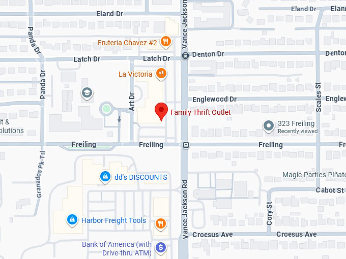 16. family thrift outlet (2011 vance jackson rd) map