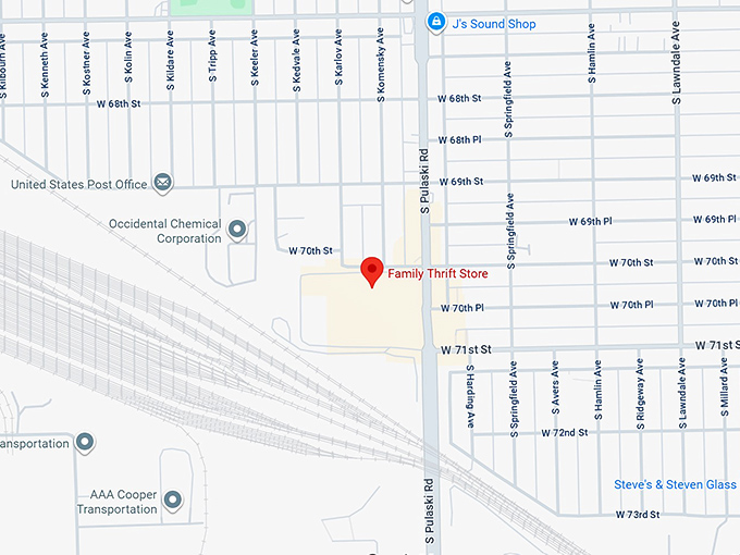 16. family thrift store (7000 s pulaski rd a) map