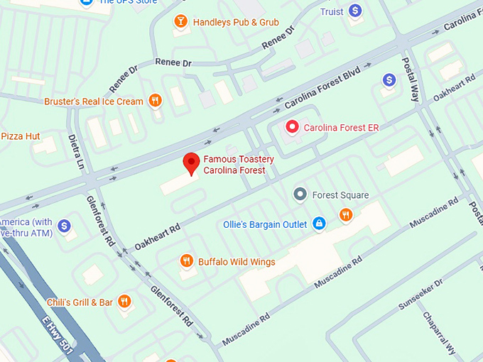 16. famous toastery carolina forest map