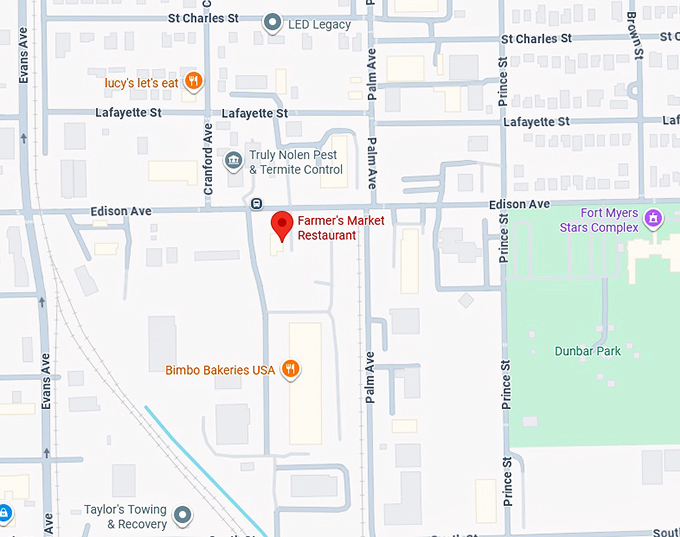 16. farmer's market restaurant map