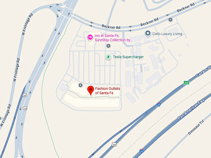 fashion outlets of santa fe map