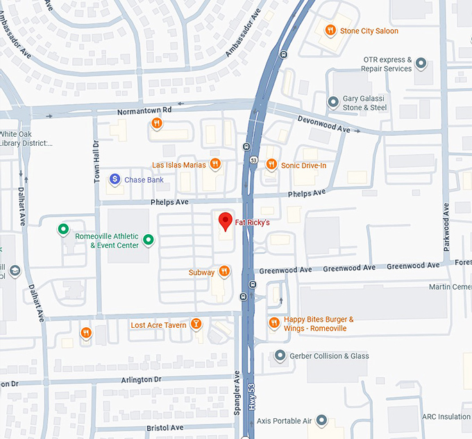 16. fat ricky&rsquo;s map