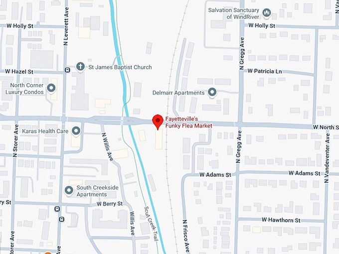 16. fayetteville's funky flea market map