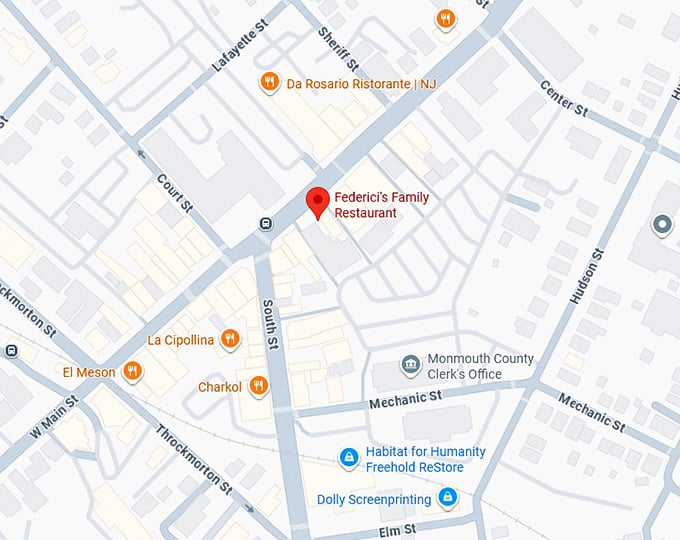 16. federici&rsquo;s family restaurant map