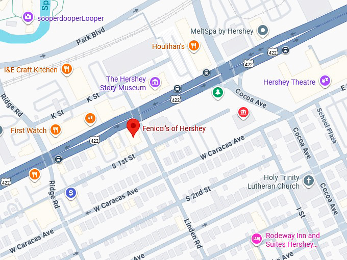 16. fenicci's of hershey map