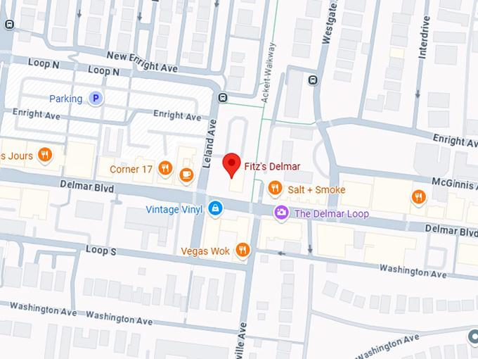 16. fitz's delmar st. louis map