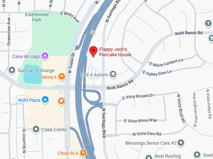 16. flappy jack's pancake house map