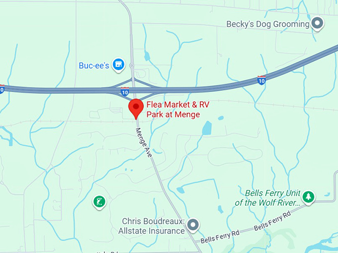 16. flea market & rv park at menge map