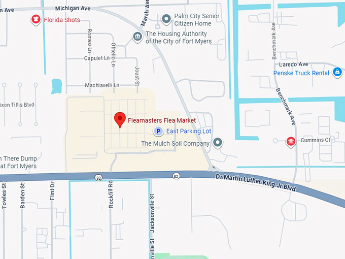 16. fleamasters flea market map