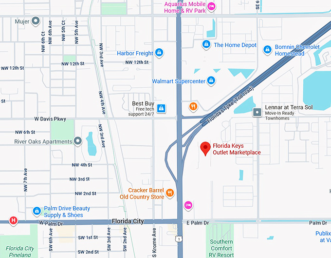 16. florida keys outlet marketplace map