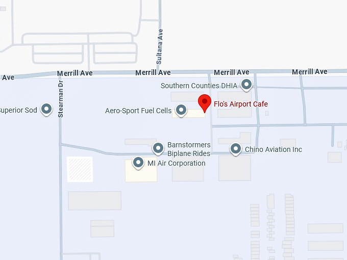 16. flo's airport cafe map