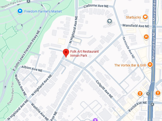 16. folk art restaurant inman park map