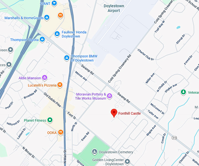 16. fonthill castle map