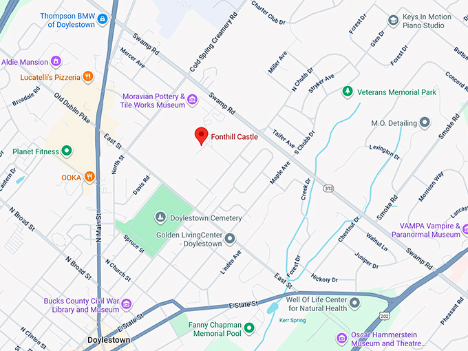 16. fonthill castle map