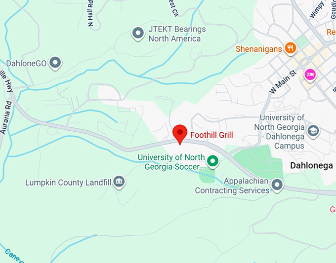 16. foothill grill map