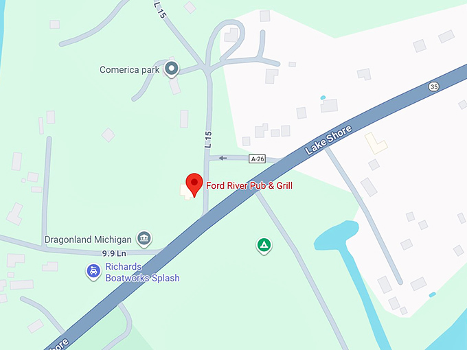 16. ford river pub & grill map